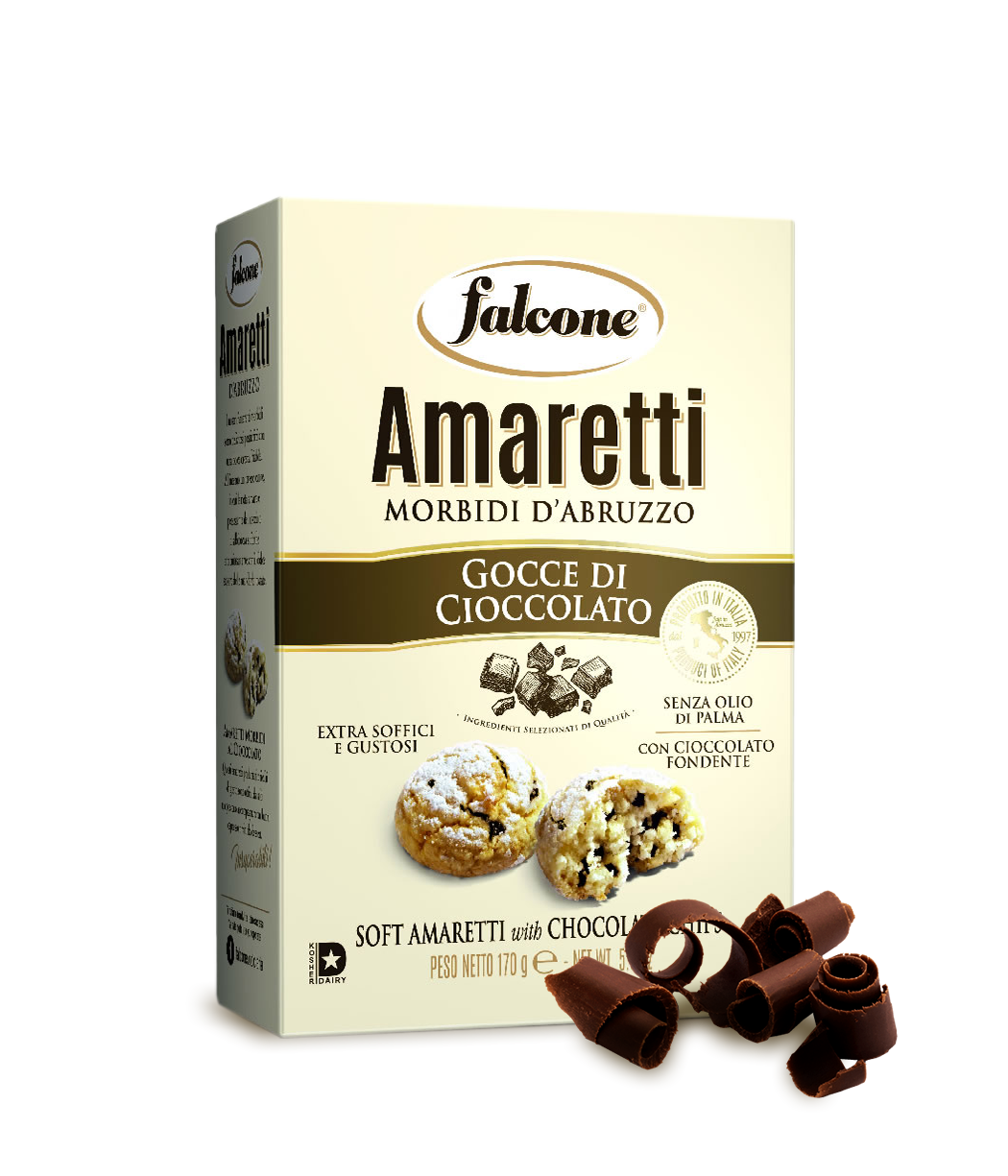 Falcone Classic Soft Amaretti With Chocolate Chips, 5.9 oz | 170g ...