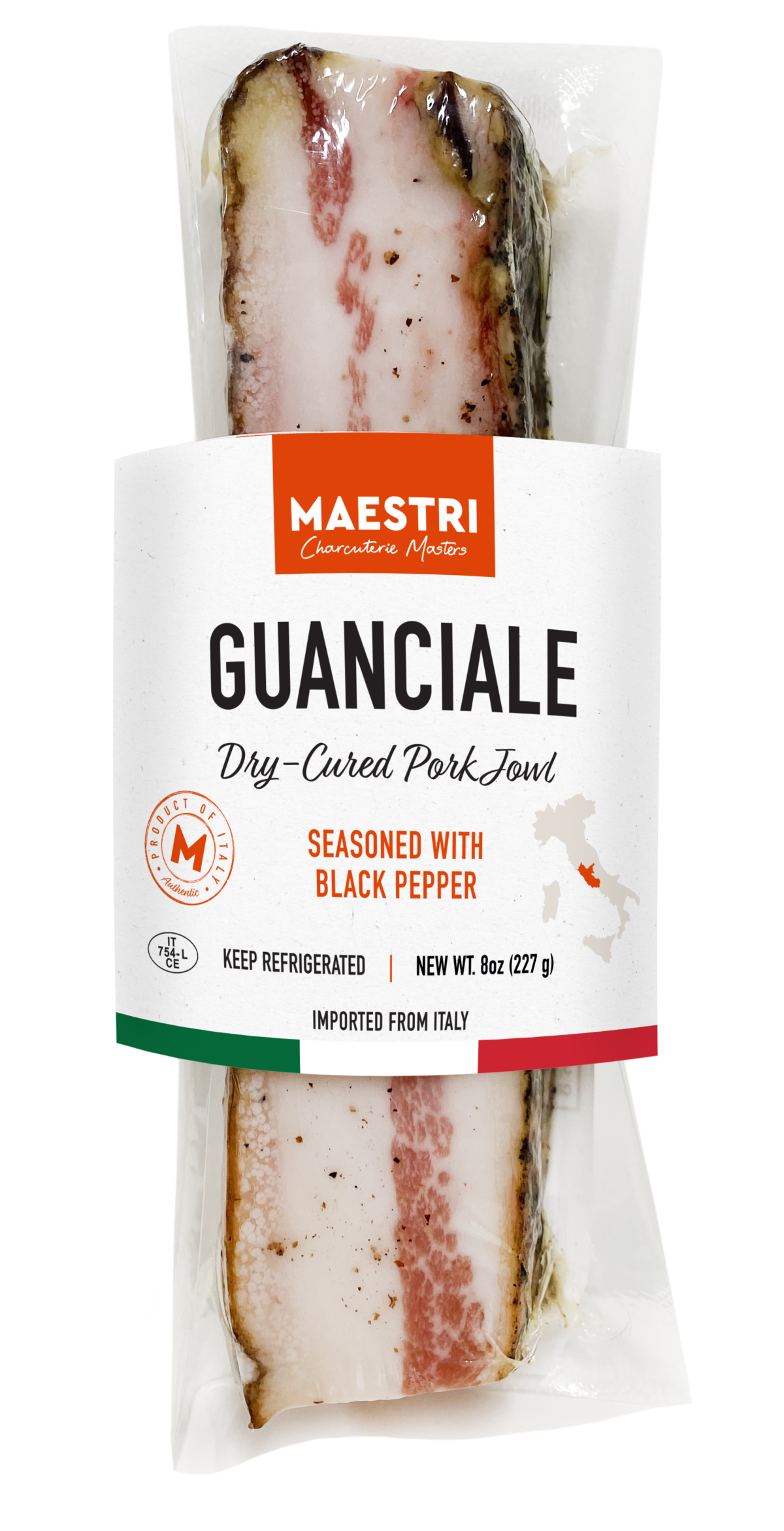 Maestri Guanciale, Cured Jowl, 8oz | 227g — Piccolo's Gastronomia Italiana
