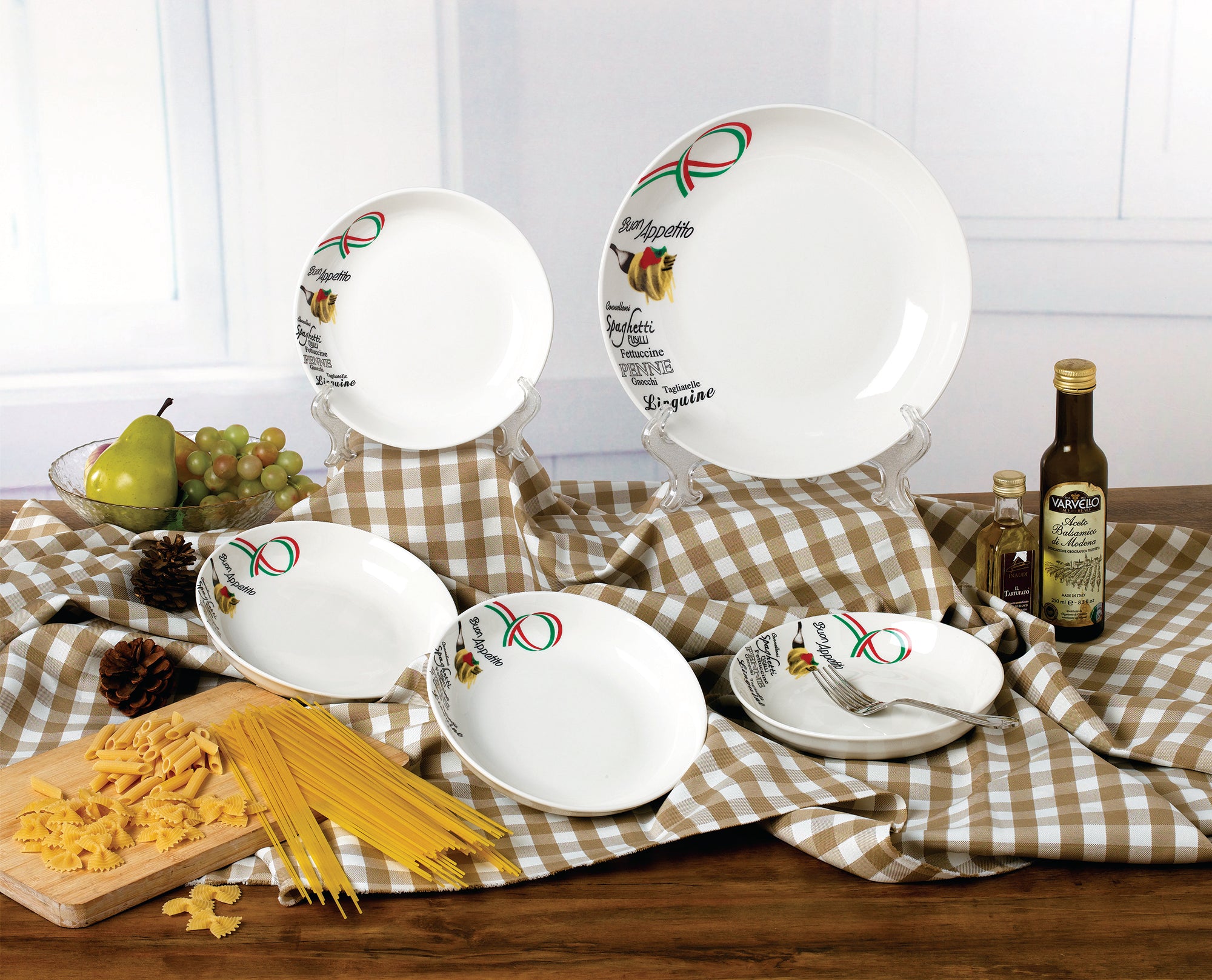 Buon Appetito 5 Piece Porcelain Pasta Set — Piccolo's Gastronomia Italiana