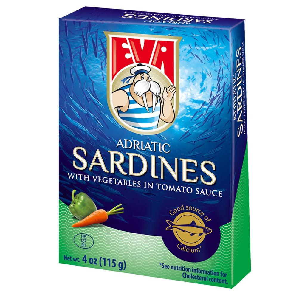 Podravka Eva Sardine with Vegetables in Tomato Sauce, 3.5 oz | 100g ...