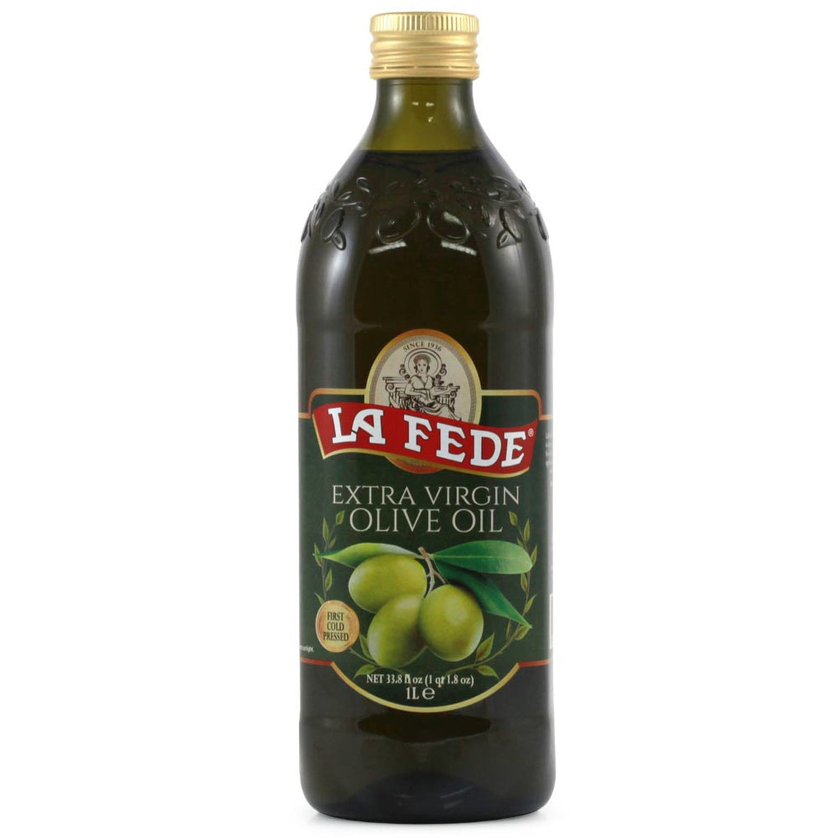 La Fede Extra Virgin Olive Oil, First Cold Press, 33.8 fl oz | 1 Liter ...