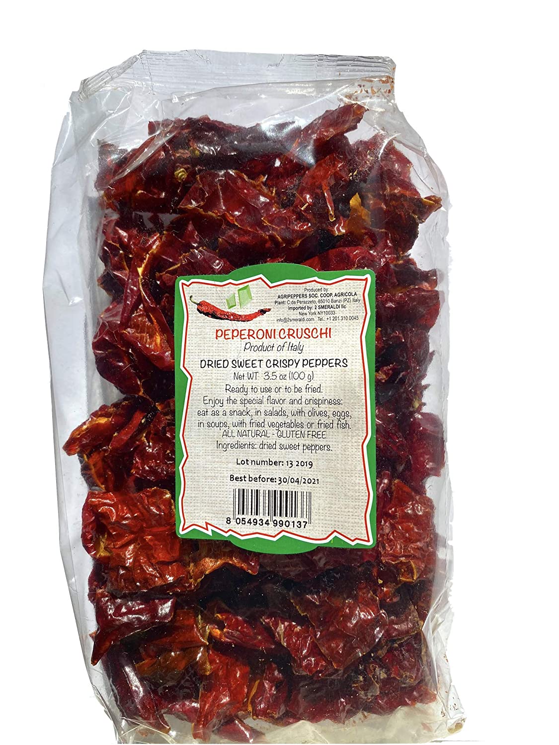 Peperoni Cruschi Italian Dried Sweet Crispy Peppers, 1.4 oz | 40g ...