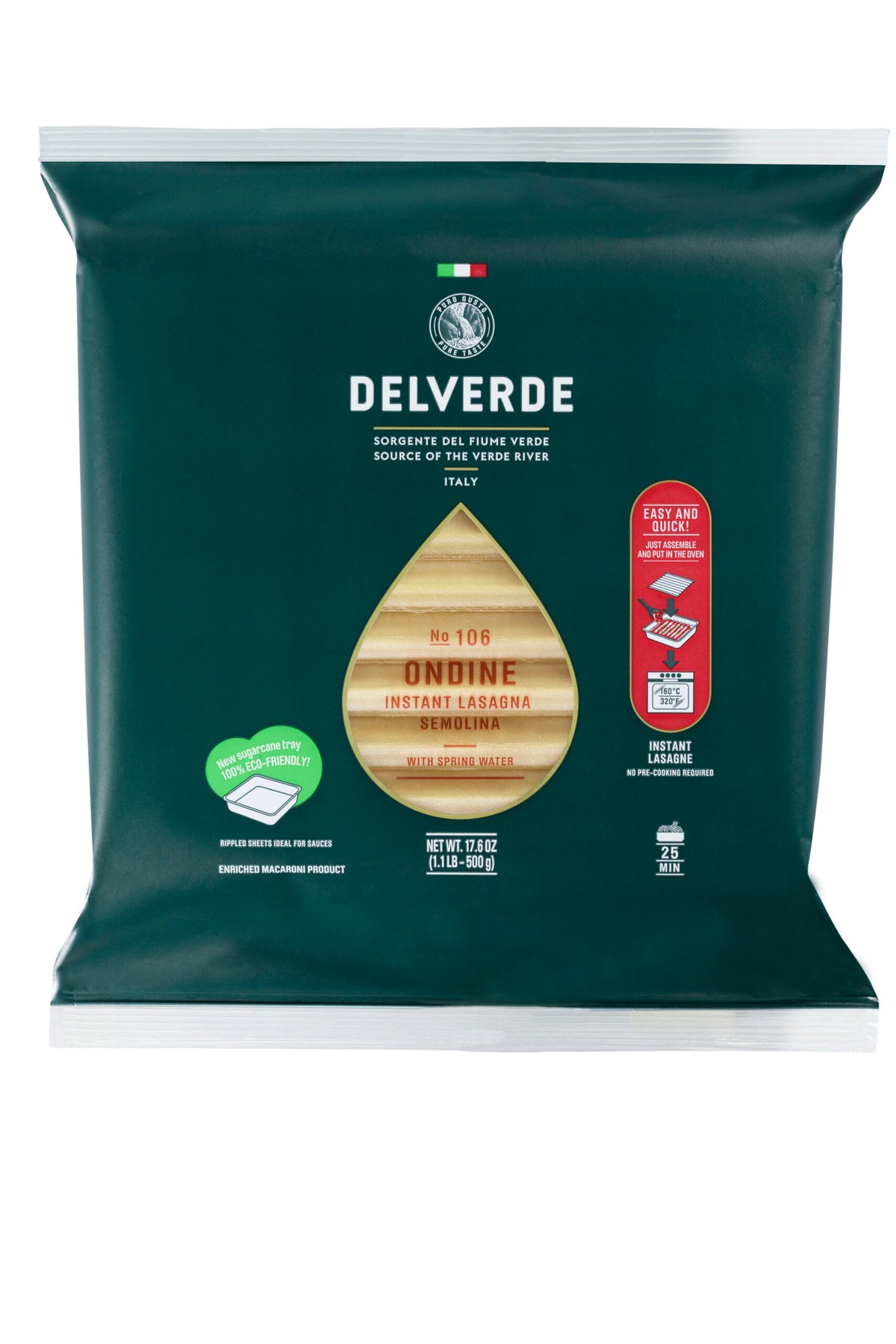 Delverde #106 Instant Semolina Lasagna Ondine — Piccolo's Gastronomia ...