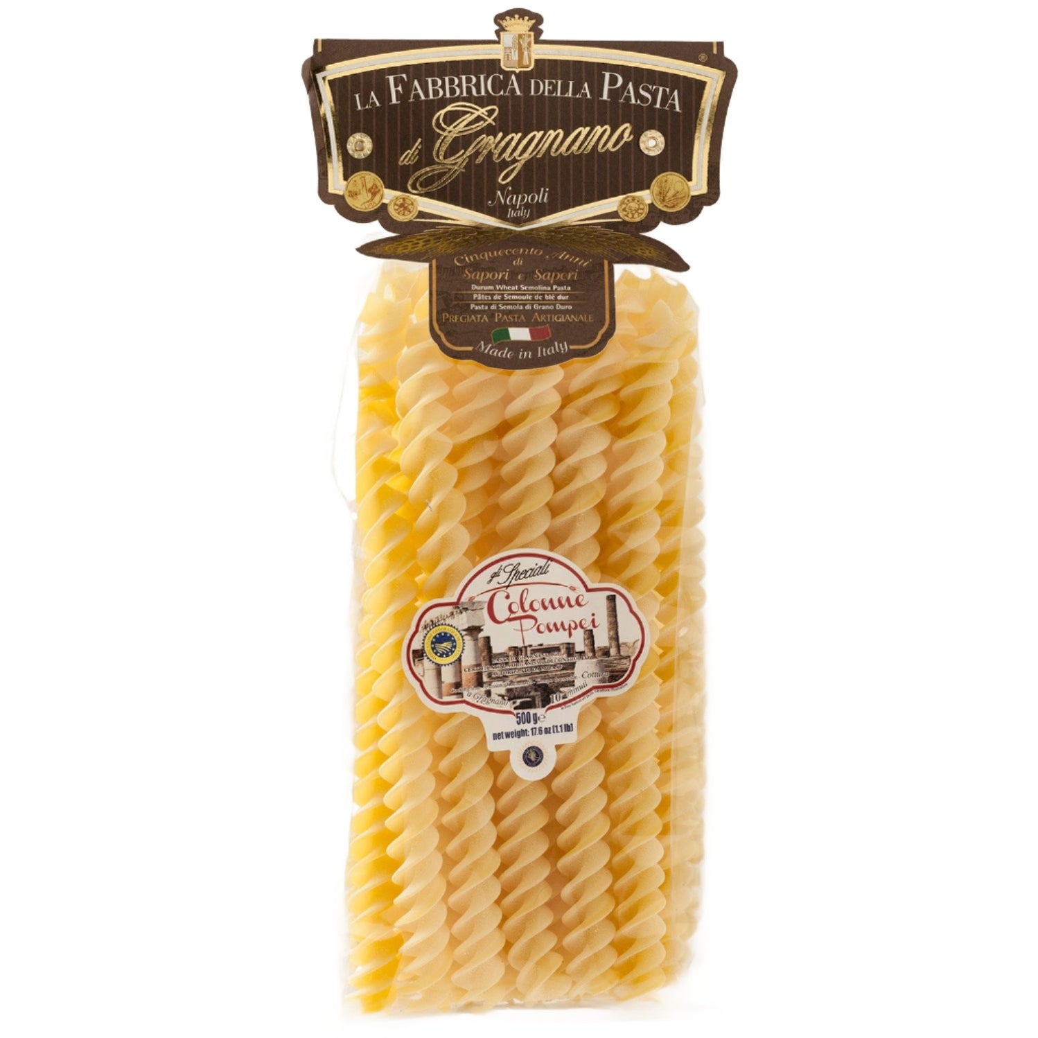 La Fabbrica Della Pasta Colonne Pompei, Giant Fusilli, 17.6 oz ...