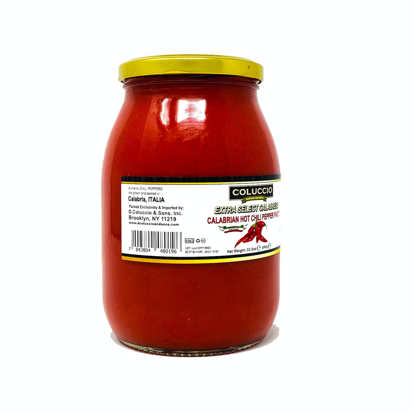 Coluccio Calabrian Hot Chili Pepper Paste Sauce, 33.5 oz — Piccolo's ...