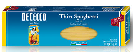 De Cecco Spaghettini (Thin spaghetti) #11 1 LB — Piccolo's Gastronomia ...