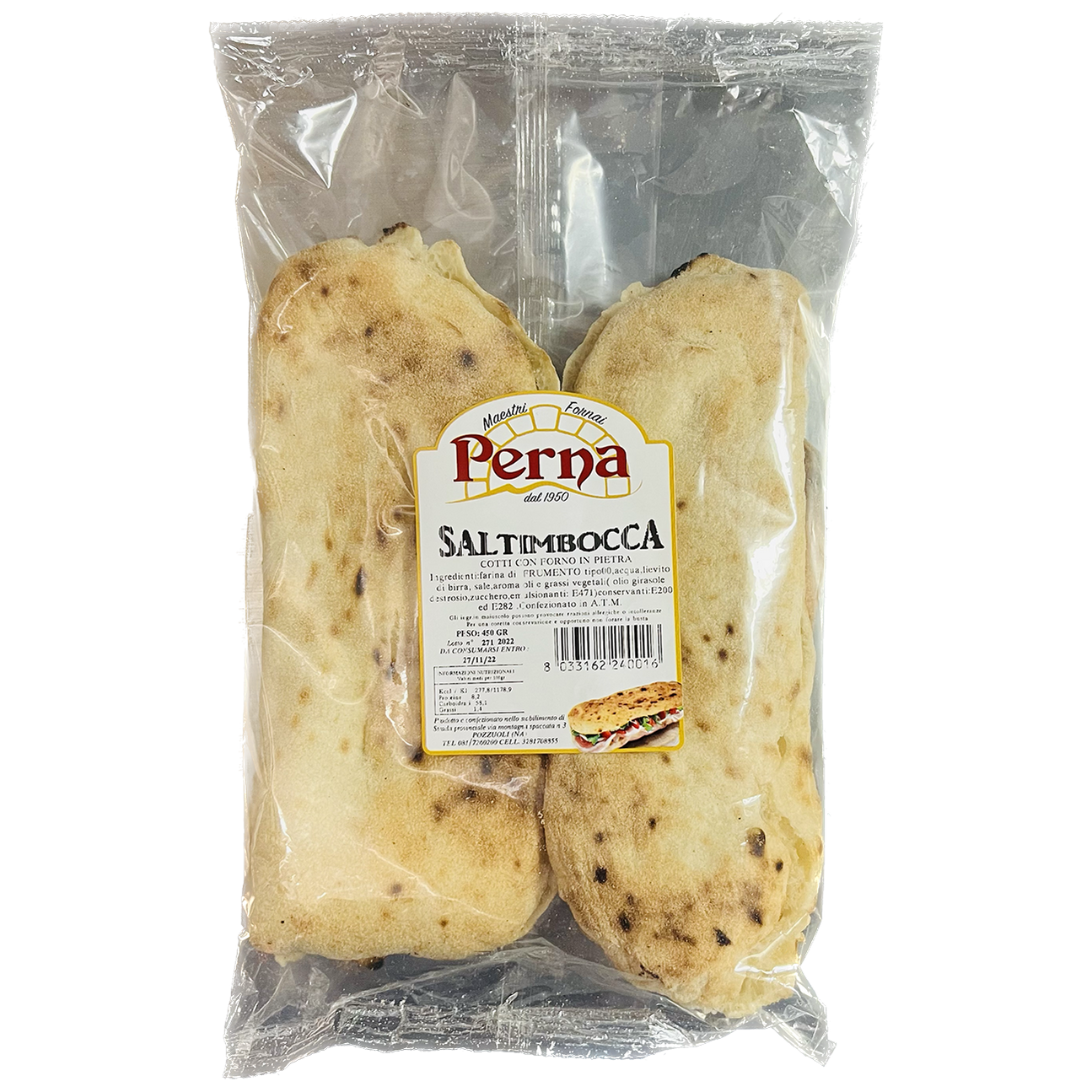 Perna Saltimbocca, Bread Made in Italy, 450g — Piccolo's Gastronomia ...