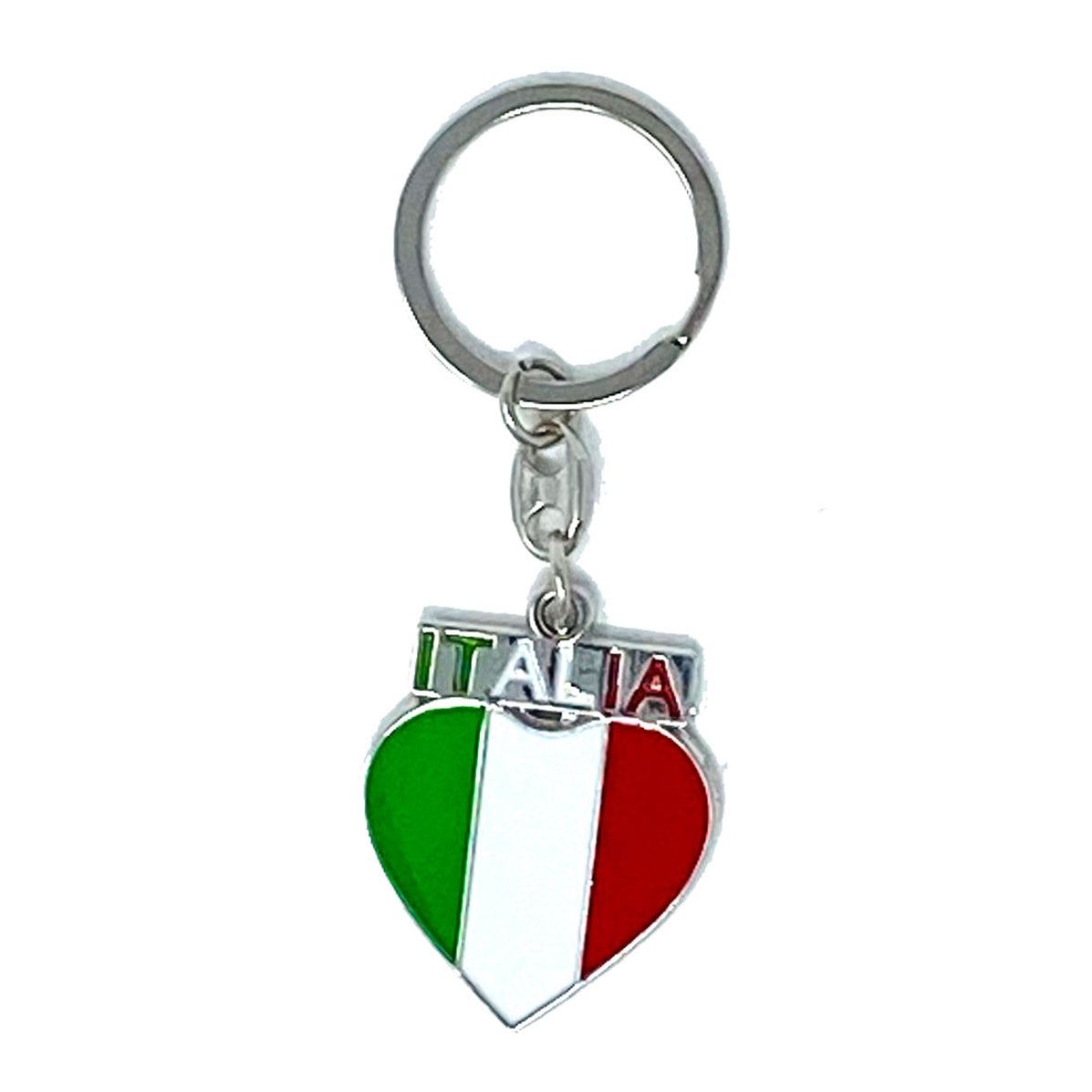 Italian Flag Heart With Italia Word Keychain — Piccolo's Gastronomia ...