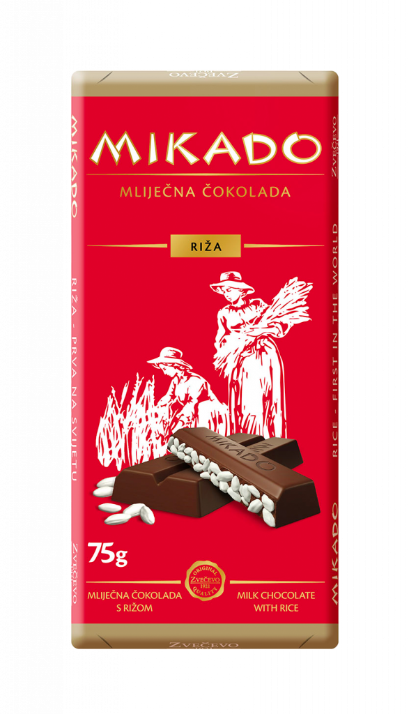 Mikado Milk Chocolate with Puffed Rice Bar, 2.6 oz | 75g — Piccolo's ...