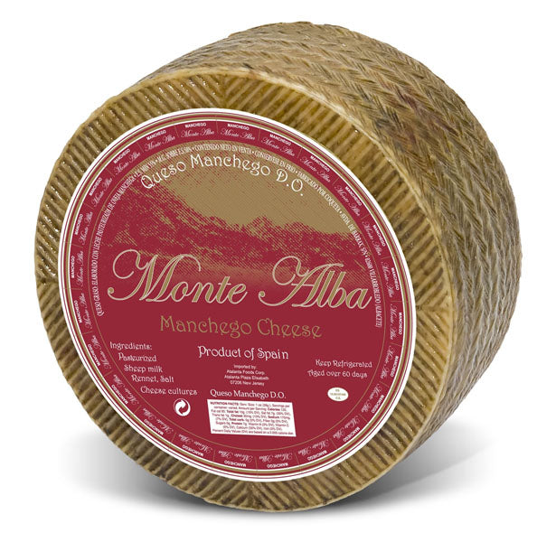 Monte Alba Manchego Aged 3-4 Months Approx. 7 lb — Piccolo's ...