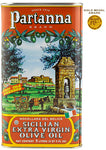 Partanna Tin Extra Virgin Olive Oil, 100% Sicilian Olives, 101 oz | 3 ...