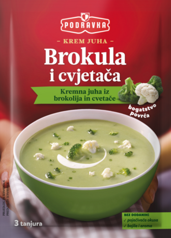 Podravka Cream of broccoli and cauliflower soup, 2.3 oz (66g) — Piccolo ...