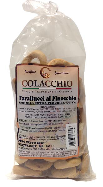 Colacchio Fennel Taralucci al Finocchio, 250g — Piccolo's Gastronomia ...
