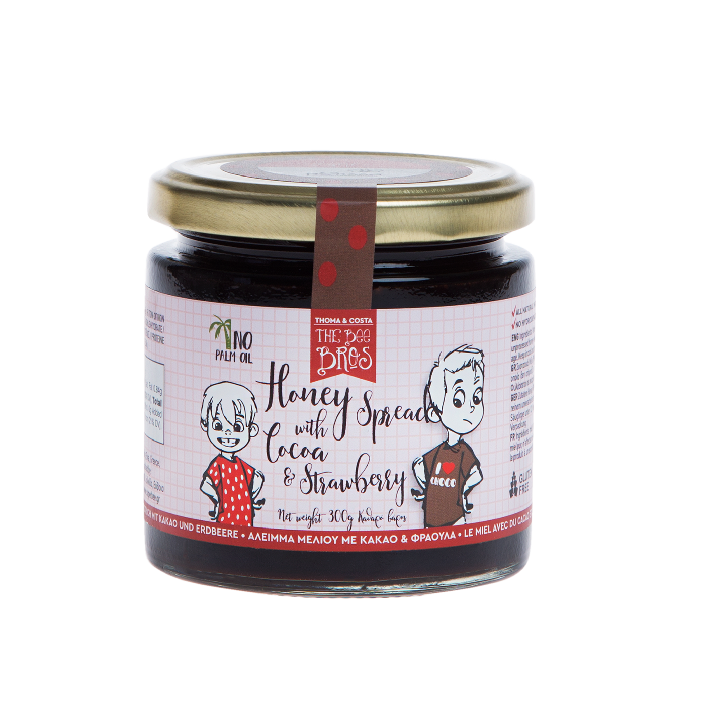 The Bee Bros Honey Spread With Cocoa & Strawberry, 10.58 oz | 300g ...