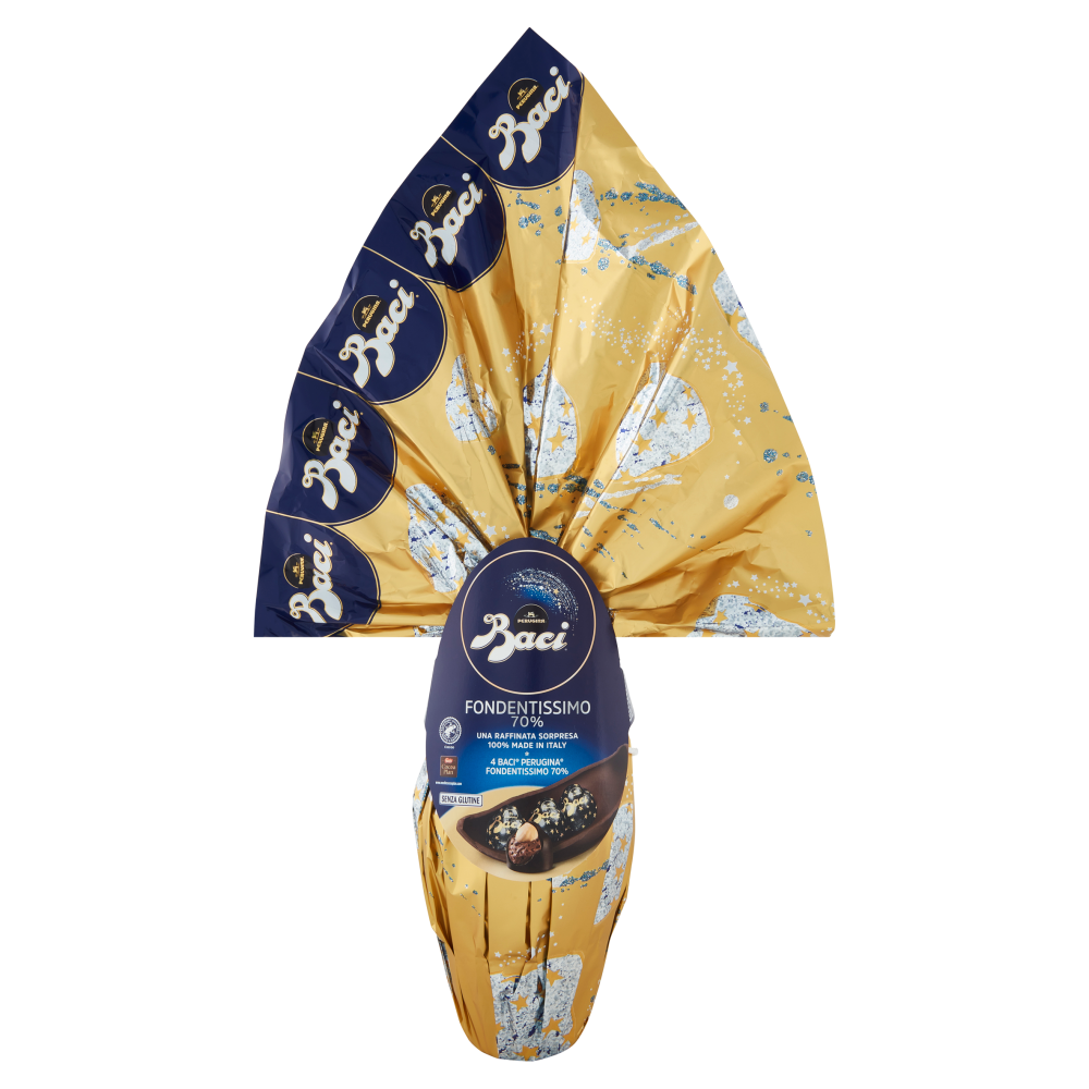 Baci Perugina 70% Dark Chocolate, Extra Dark Chocolate Easter Egg, 9.3 ...