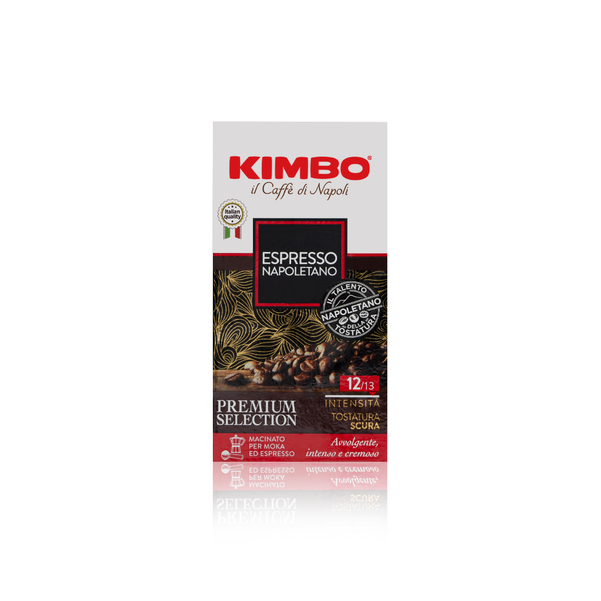 Kimbo Caffe Espresso Napoletano, Ground Coffee, 12/13 Intensity, 8.8 o ...