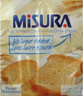 Misura No Sugar Added Toast Biscottes 320g — Piccolo's Gastronomia Italiana
