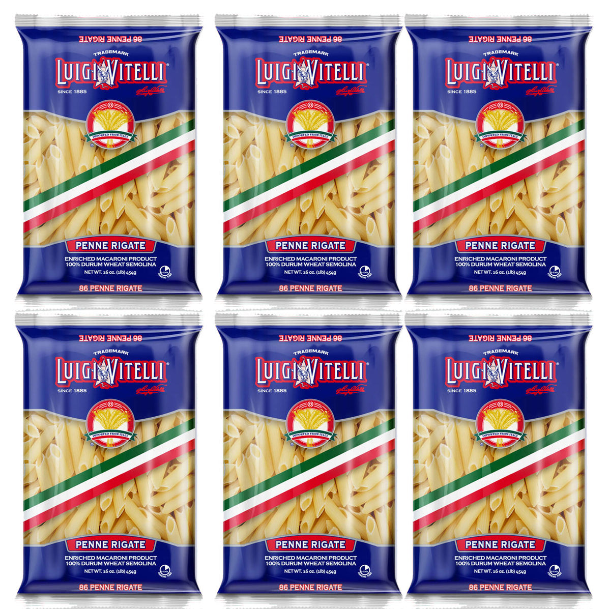 Luigi Vitelli Penne Rigate, 16 oz | 454g — Piccolo's Gastronomia Italiana