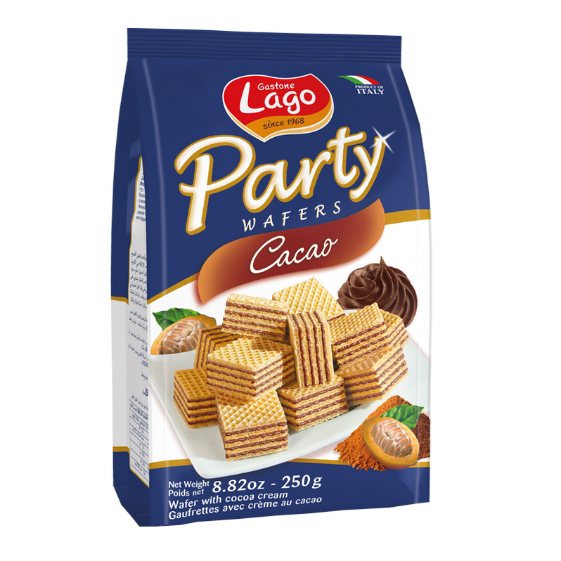 Lago Party Wafers Chocolate, Cacao, 8.82 | 250g — Piccolo's Gastronomia ...